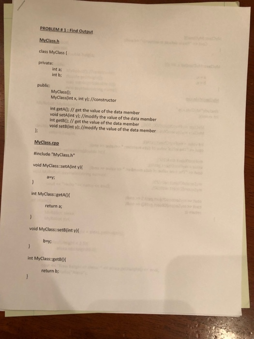 Solved Myclassh Class Myclass F Private Int A Int B 9399