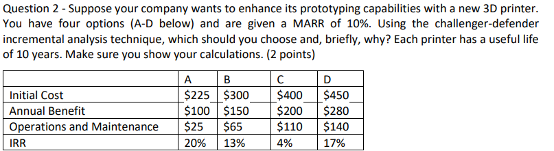 Solved Question 2 - Suppose your company wants to enhance | Chegg.com