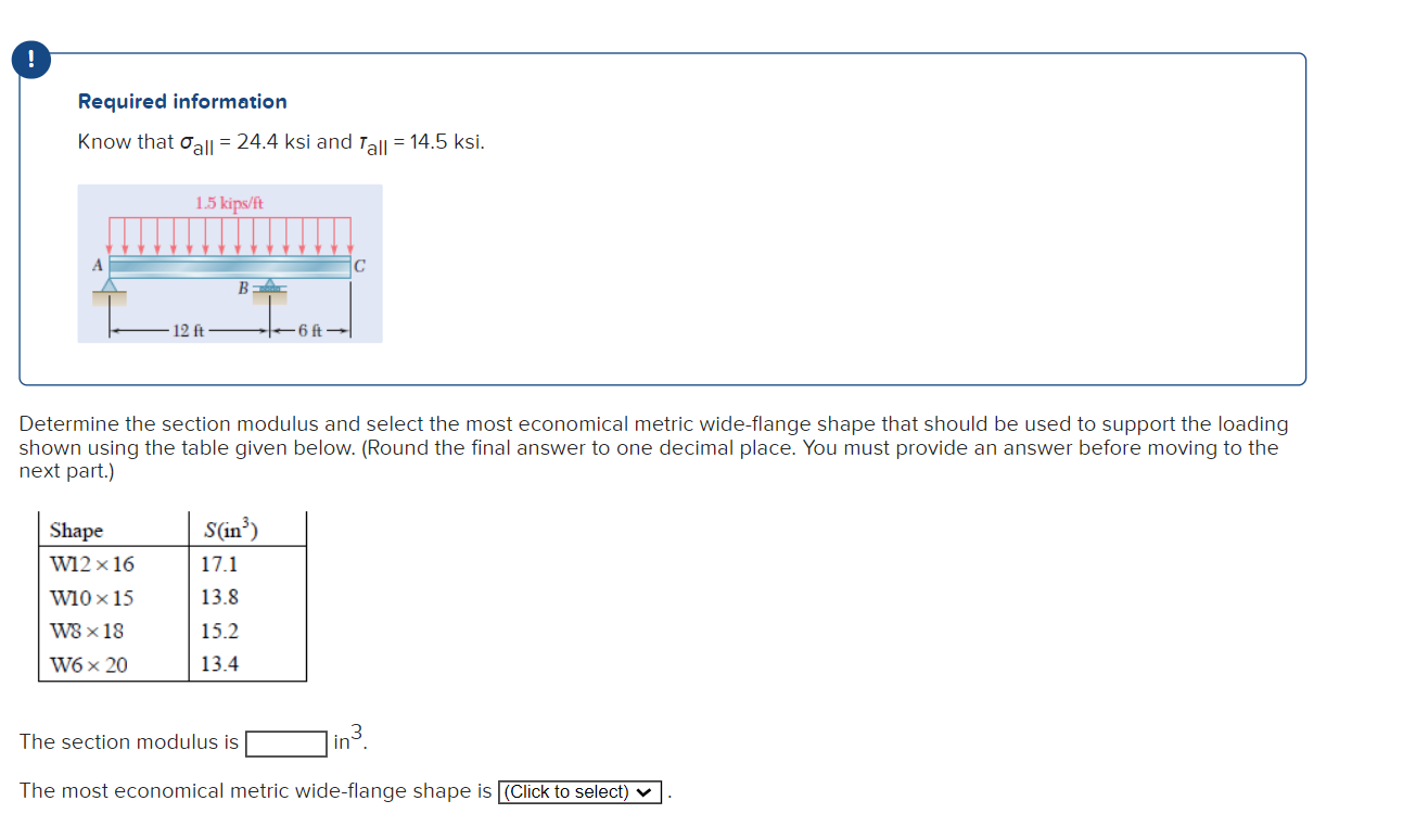 Solved Know that σall = 24.4 ksi and τall = 14.5 ksi. | Chegg.com