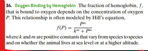 Solved Oxygen Binding by Hemoglobin The fraction of | Chegg.com