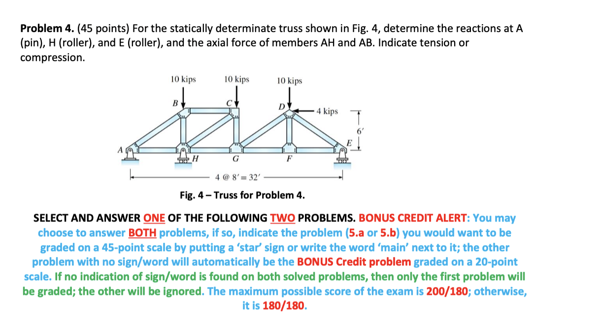 Solved Problem 4. (45 points) For the statically determinate | Chegg.com