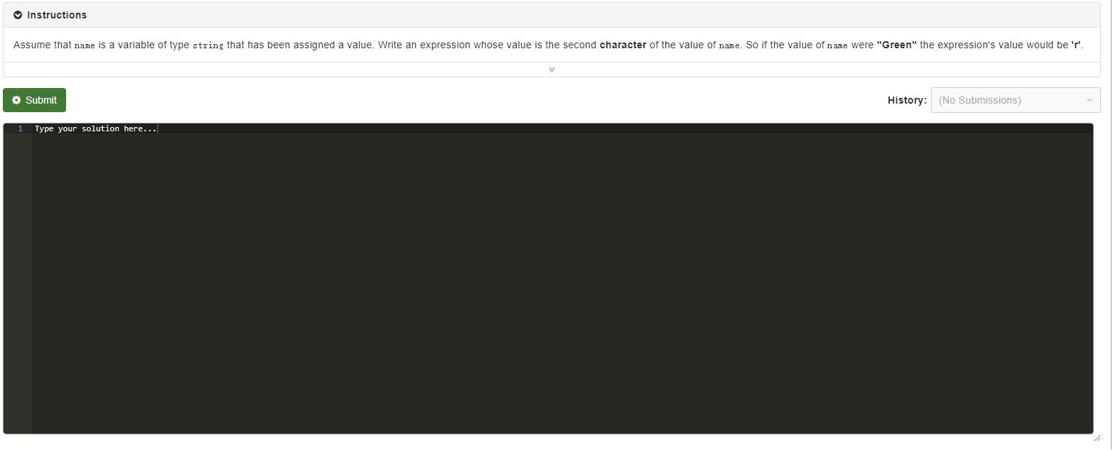 Solved Instructions Assume that name is a variable of type | Chegg.com