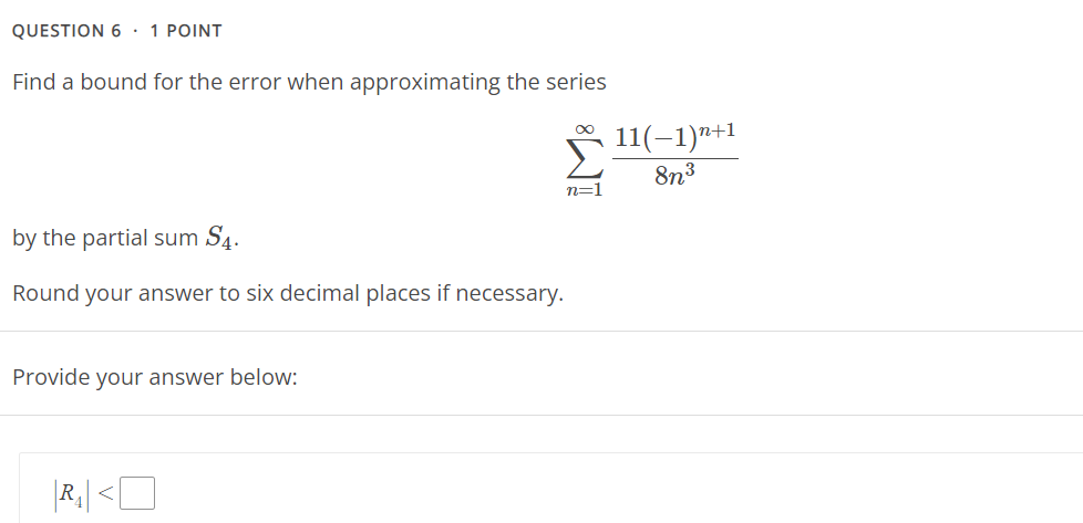 Solved Find a bound for the error when approximating the | Chegg.com