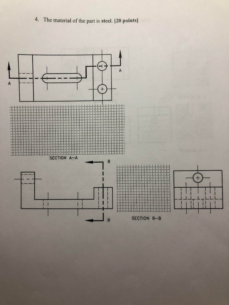 Solved Draw the section view of this object. The material of | Chegg.com
