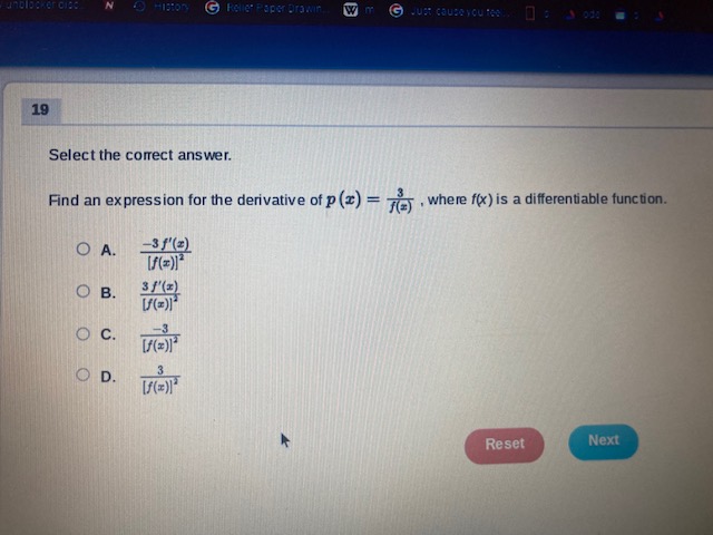 Solved Select the correct answer.Find an expression for the | Chegg.com