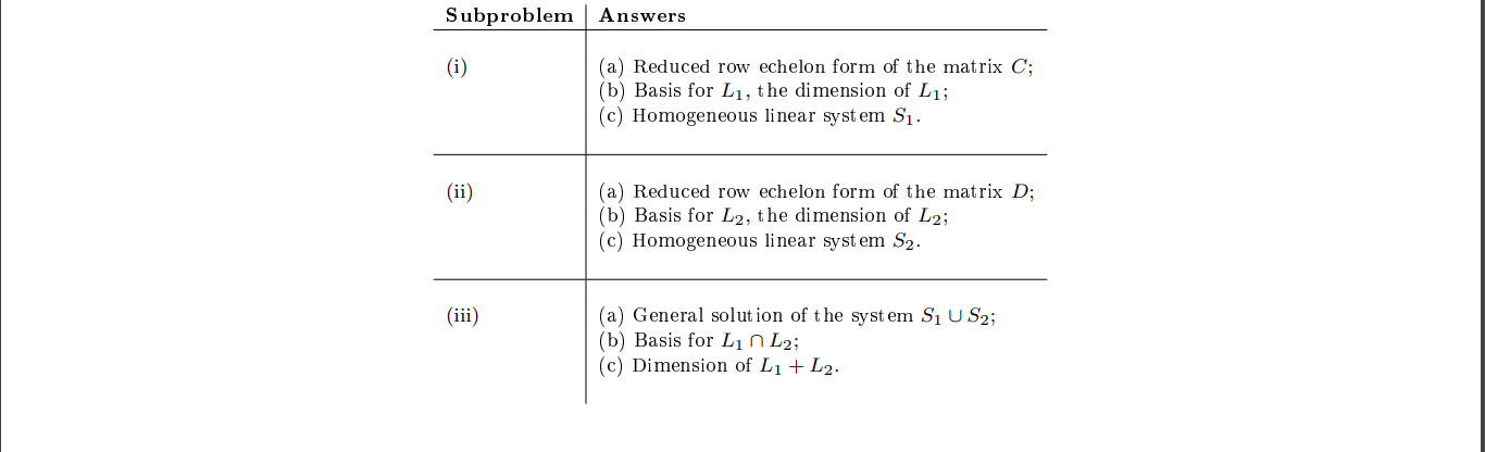 Solved 5. (Representing Subspaces As Solutions Sets of | Chegg.com
