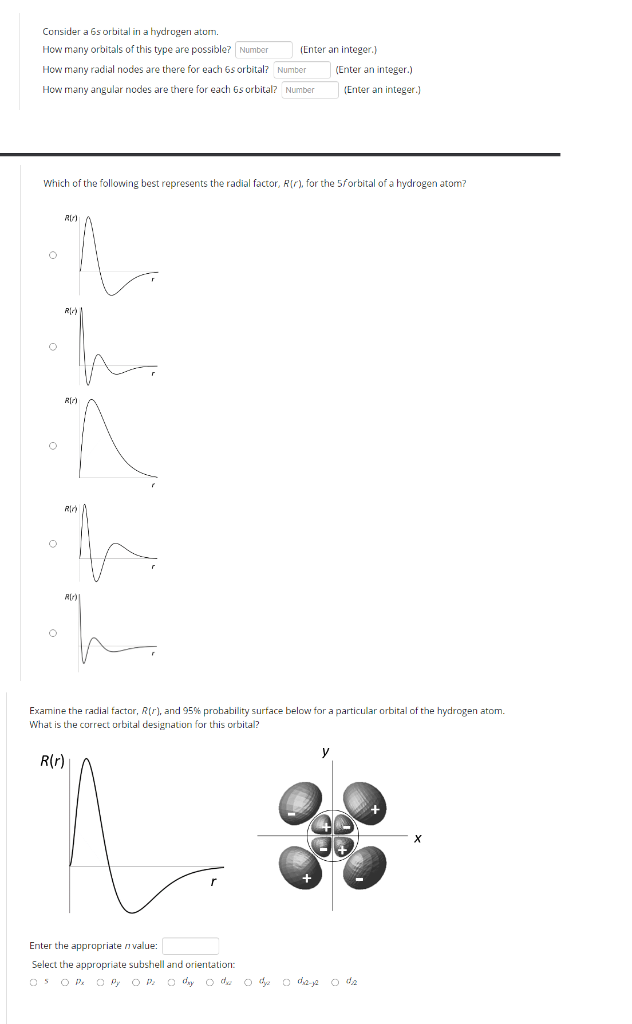 Solved Consider a 6s orbital in a hydrogen atom. How many | Chegg.com