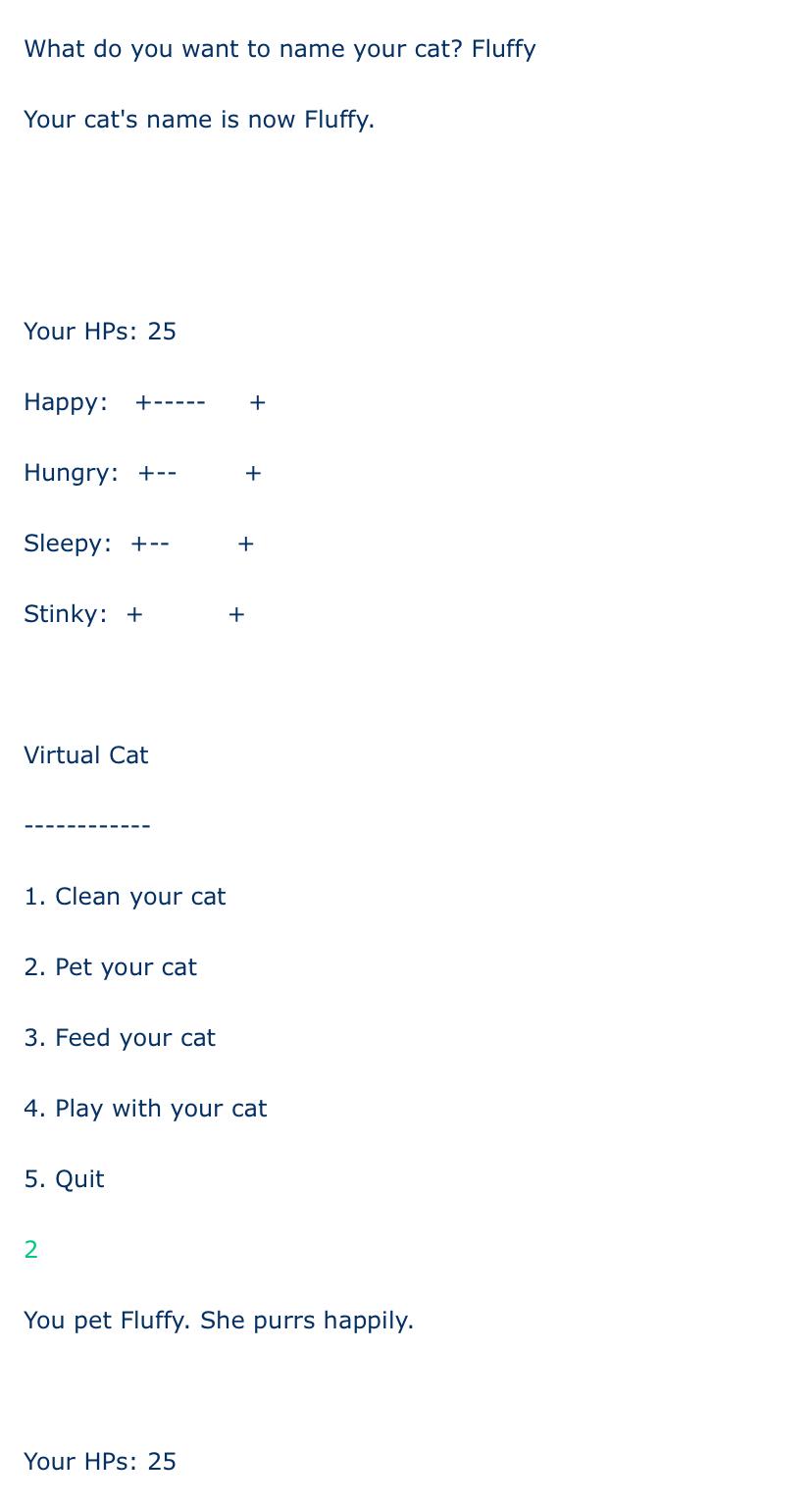 Solved Assignment 13 - Virtual Pet – Part I Create a class | Chegg.com
