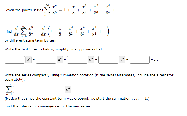 Solved Given the power series | Chegg.com