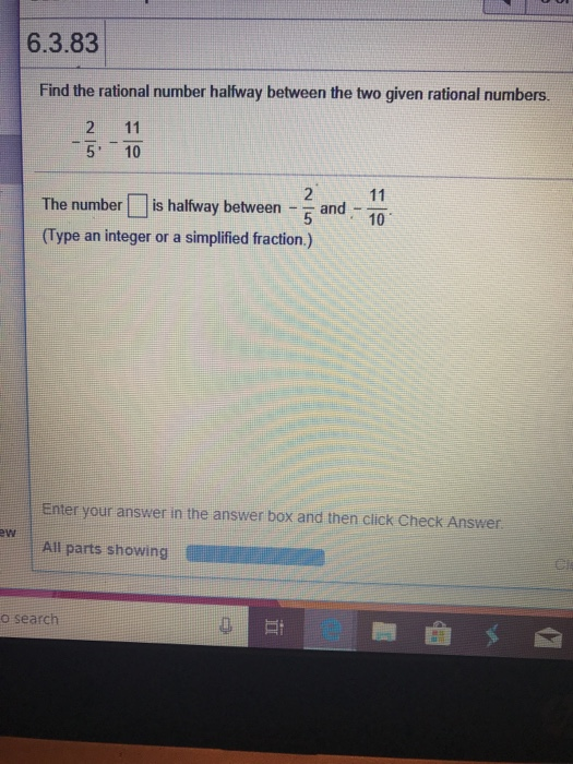 Solved 6.3.83 Find the rational number halfway between the | Chegg.com