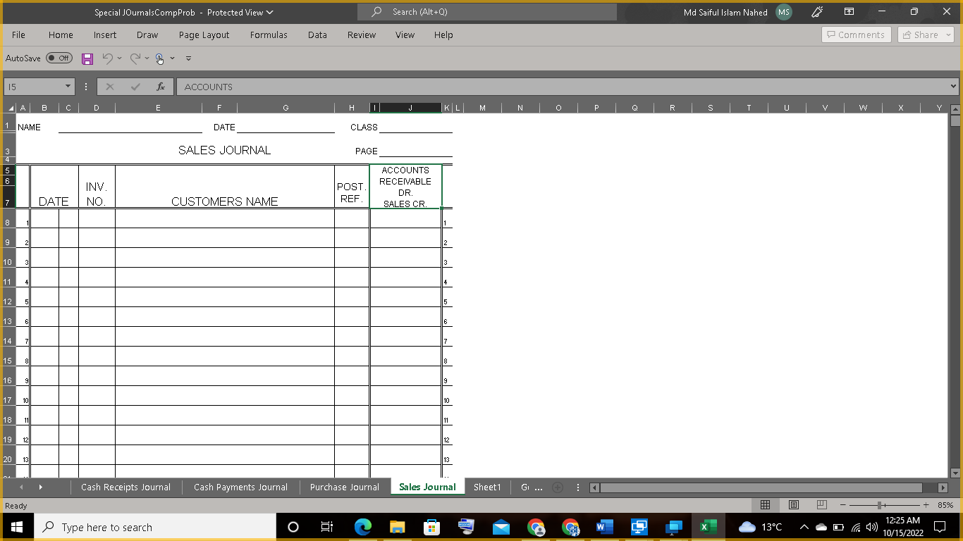 COMPREHENSIVE PROBLEM-ACC110 You will be | Chegg.com