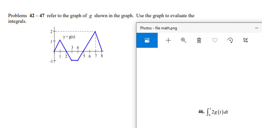 Solved Problems 42 - 47 refer to the graph of g shown in the | Chegg.com