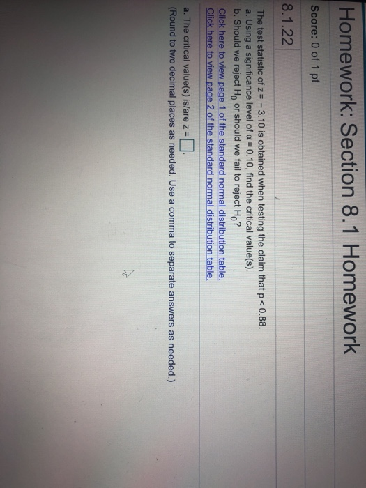 Solved Homework Section 8 1 Homework Score 0 Of 1 Pt