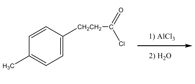 Solved The following compound reacts with AlCl3 followed by | Chegg.com