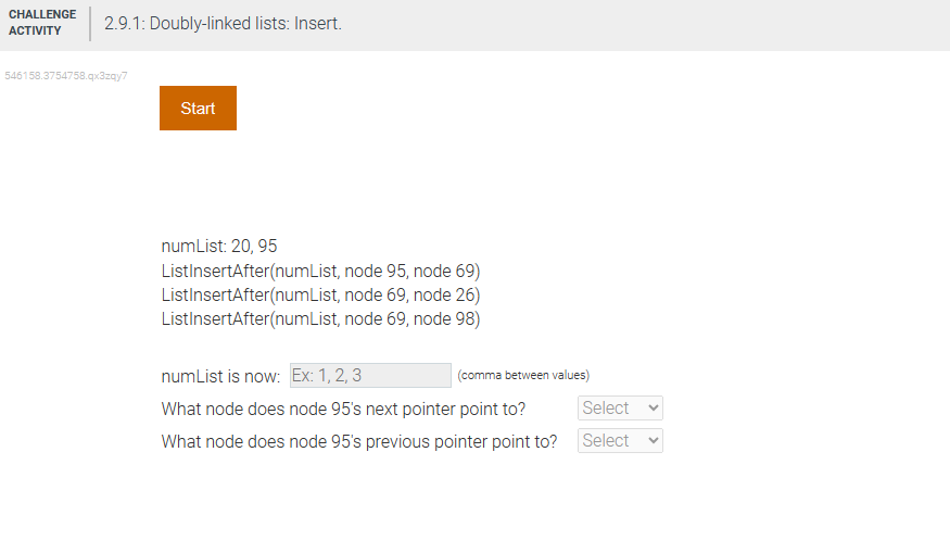 Solved numList: 20, 95ListInsertAfter(numList, ﻿node 95, | Chegg.com