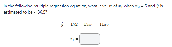 Solved In the following multiple regression equation, what | Chegg.com