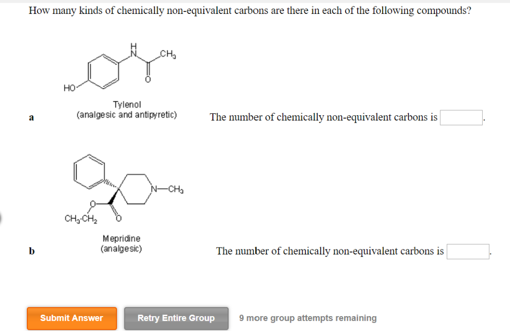 Solved How many kinds of chemically non-equivalent carbons | Chegg.com