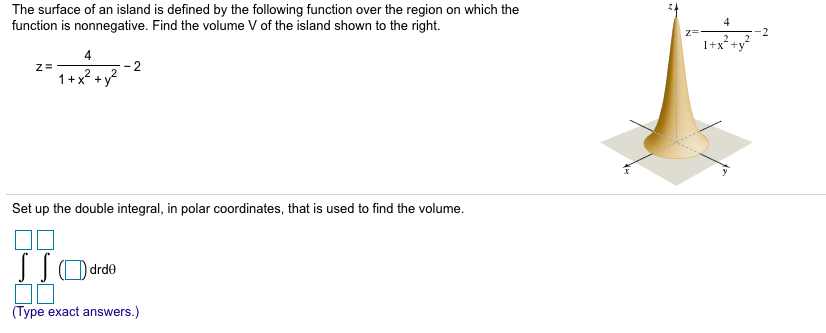 Solved The surface of an island is defined by the following | Chegg.com