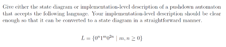 Solved Give either the state diagram or implementation-level | Chegg.com