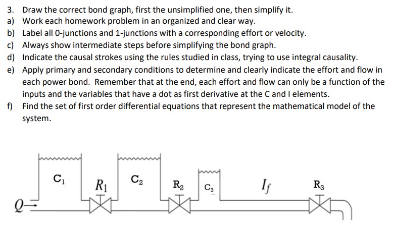 3. Draw the correct bond graph, first the | Chegg.com