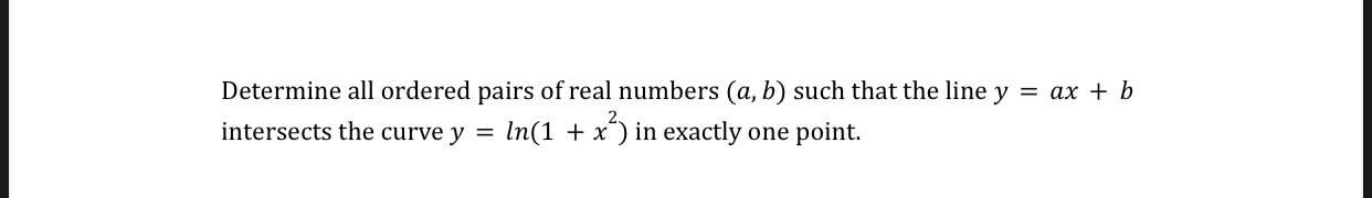 Solved Determine all ordered pairs of real numbers (a,b) | Chegg.com