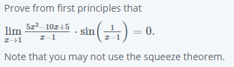 Solved Prove from first principles that lim 522-1025 | Chegg.com