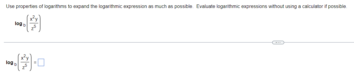 Solved Use properties of logarithms to expand the | Chegg.com