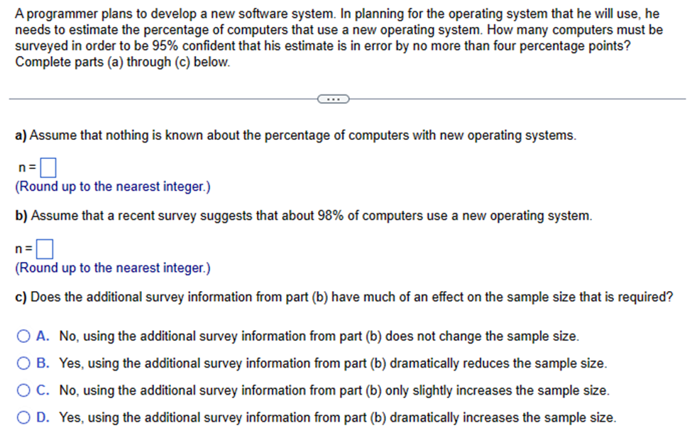 Solved A programmer plans to develop a new software system. | Chegg.com