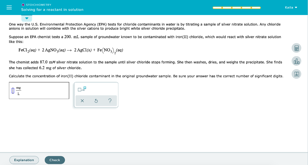 Solved O STOICHIOMETRY Solving for a reactant in solution | Chegg.com