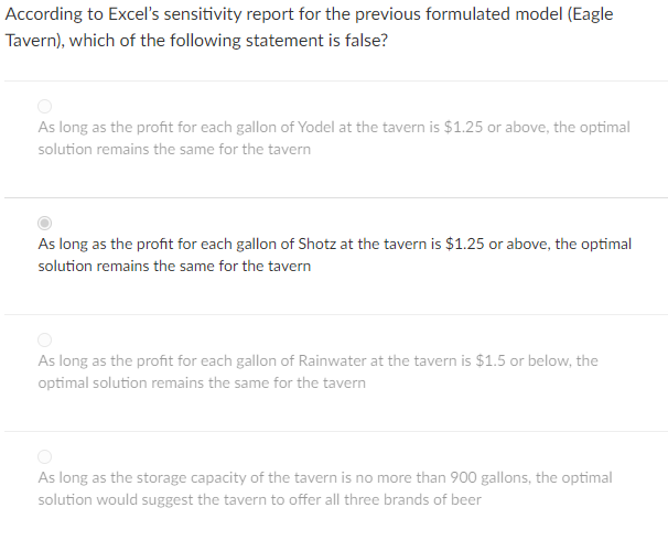 Solved Variable Cells ConstraintsAccording to Excel's | Chegg.com