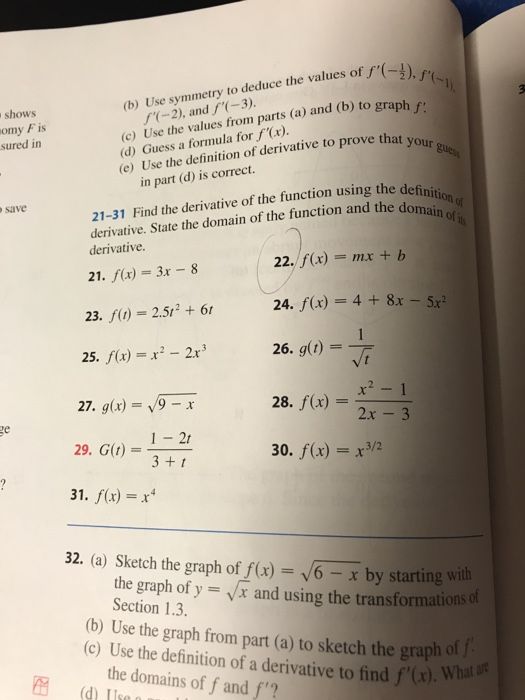 Solved values of f-) (b) Use symmetry to deduce the values | Chegg.com