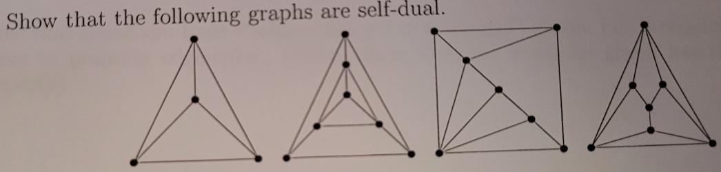 Solved are self-dual. AANA Show that the following graphs | Chegg.com