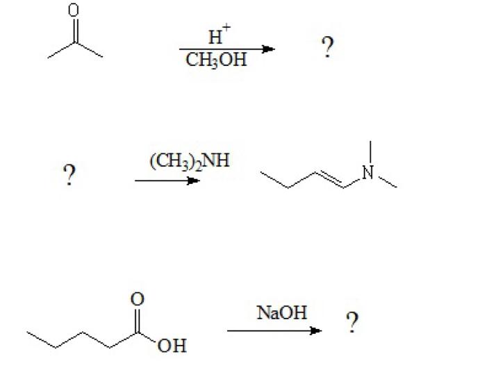 Solved н" CH3OH ? (CH3)2NH ? N o NaOH ? OH | Chegg.com