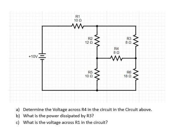 Solved a) Determine the Voltage across R4 in the circuit in | Chegg.com