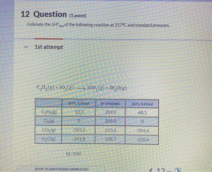 [Solved]: Estimate the Hrxn of the following reaction at 21