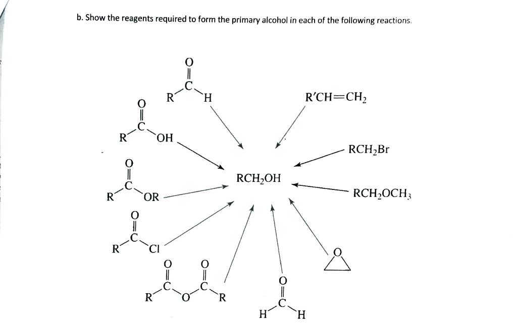 Solved . Show the reagents required to form the primary | Chegg.com