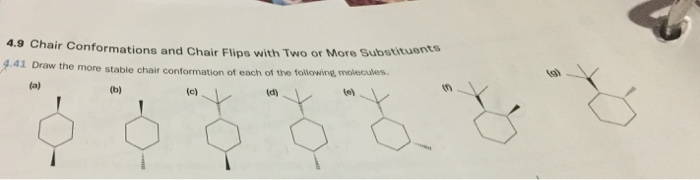 Solved 4.9 Chair Conformations and Chair Flips with Two or | Chegg.com