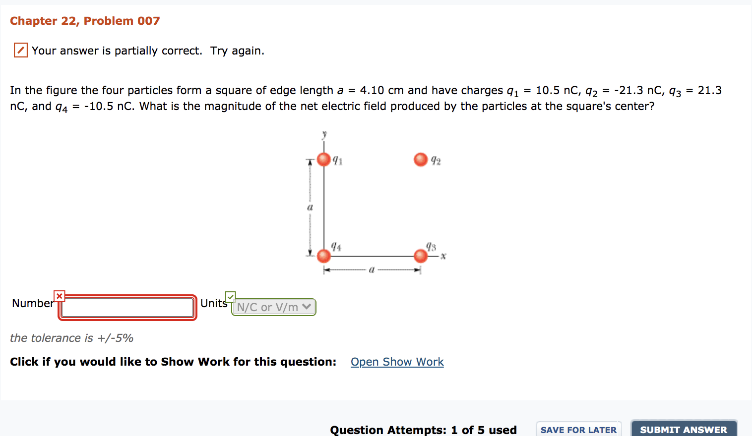 Solved Chapter 22, Problem 007 Your answer is partially | Chegg.com