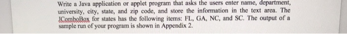 Solved Write a Java application or applet program that asks | Chegg.com