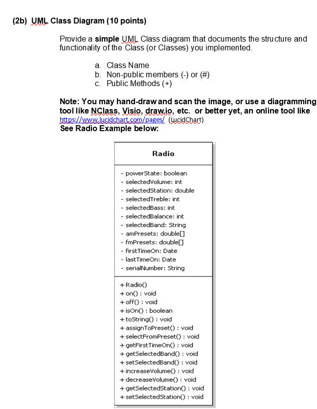 Solved (2a) Model a physical entity as a Java Class (70 | Chegg.com