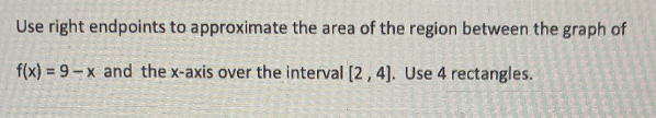 Solved Use right endpoints to approximate the area of the | Chegg.com