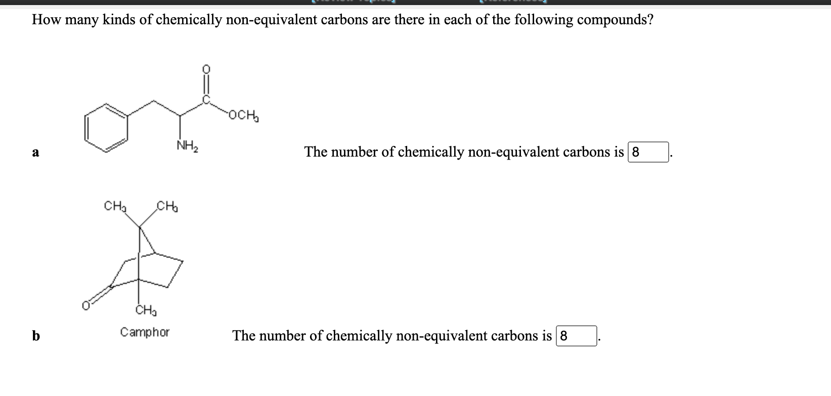 Solved How many kinds of chemically non-equivalent carbons | Chegg.com