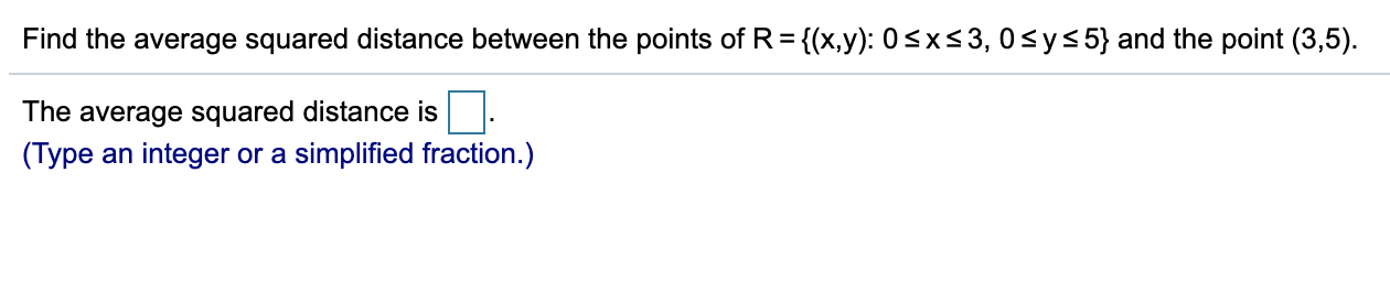 Solved Find the average squared distance between the points | Chegg.com