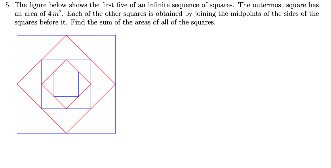 Solved 5. The figure below shows the first five of an | Chegg.com