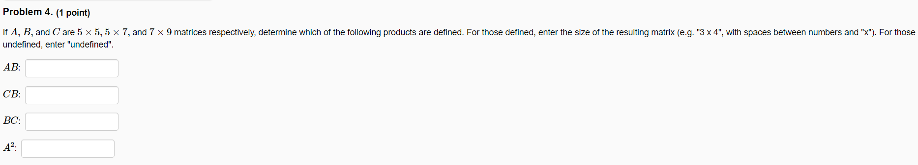Solved undefined, enter "undefined". AB: CB: BC : A2: | Chegg.com