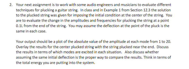 Solved Your next assignment is to work with some audio | Chegg.com