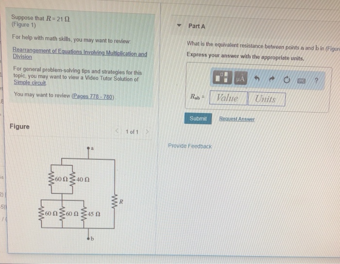 Solved What is the equivalent resistance between points a | Chegg.com
