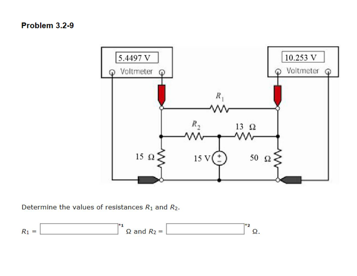 Solved Problem 3.2-9Determine the values of resistances R1 | Chegg.com
