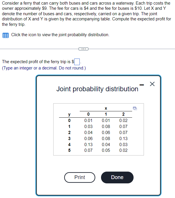 Solved Consider a ferry that can carry both buses and cars | Chegg.com