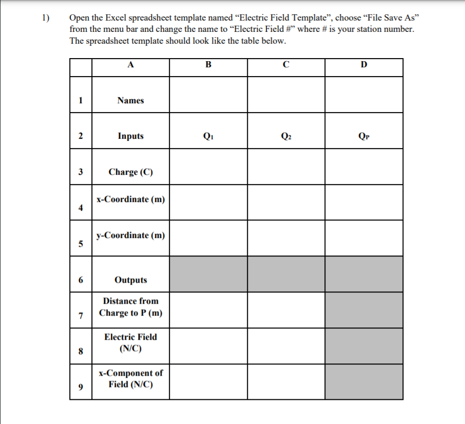 Solved Use your spreadsheet to calculate the field at P = | Chegg.com